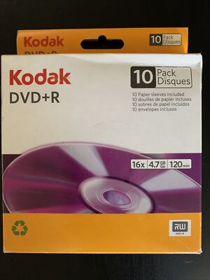 kodak dvd+r (NEW IN BOX) 10 Pack | eBay