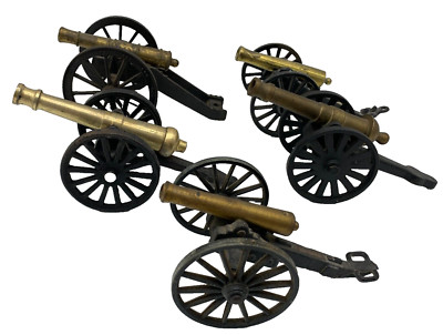 5 Miniature Military Die-Cast Iron / Brass Toy Cannon | eBay