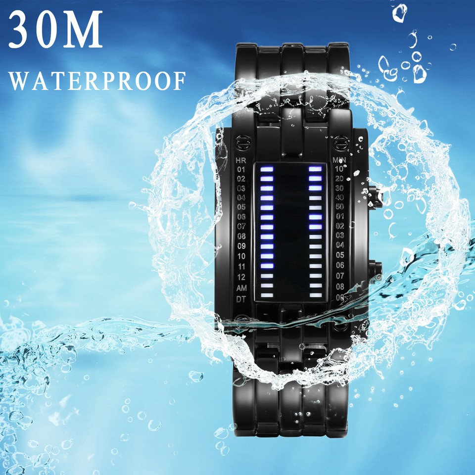 Men's Women's Binary Watches Luminous Sport Date Digital LED Couples ...