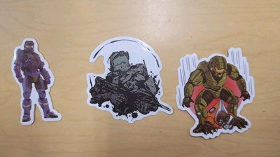 3 Master Chief HALO Stickers Waterproof Vinyl, For Water Bottles ...