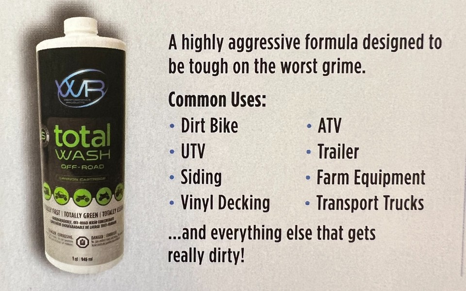 Total Wash Off-Road Cartridge WR Performance MX ATV UTV Soap Foam ...