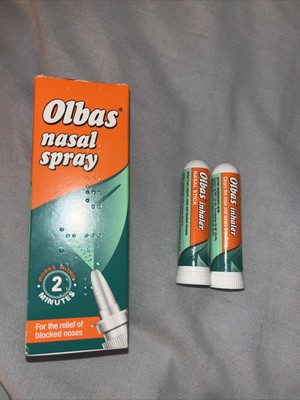 Olbas Nasal Spray 20ml & 2 Olbas Inhaler Nasal Stick BRAND NEW | eBay