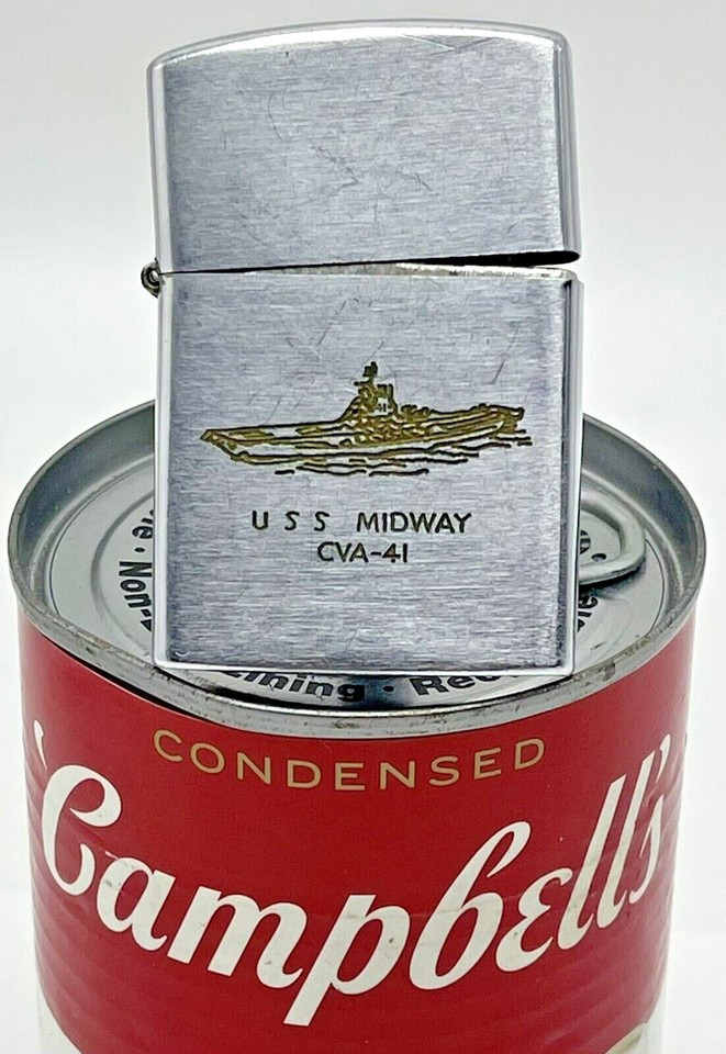 USS Midway CVA41 Vintage Konwal Super Lighter Japan Aircraft Carrier US ...