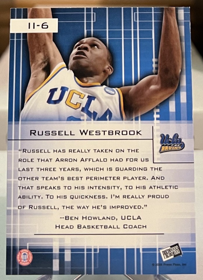 Russell Westbrook 2008 Press Pass Insider Insight RC Rookie Card | eBay