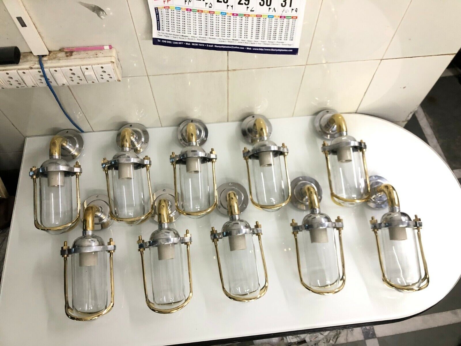 Beautiful Wall Sconce Aluminum and Brass Metal Antique Swan Light ...
