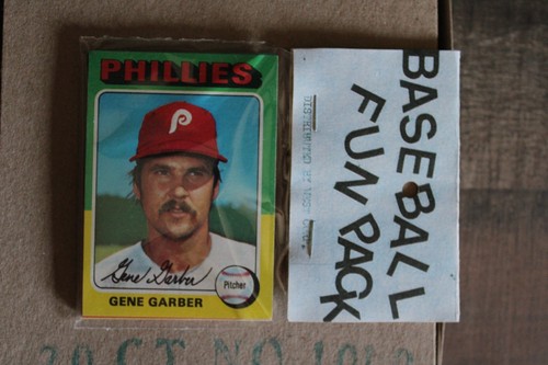 1975 Topps Baseball West Corp Cello Unopened Fun Pack Gene Garber front ...
