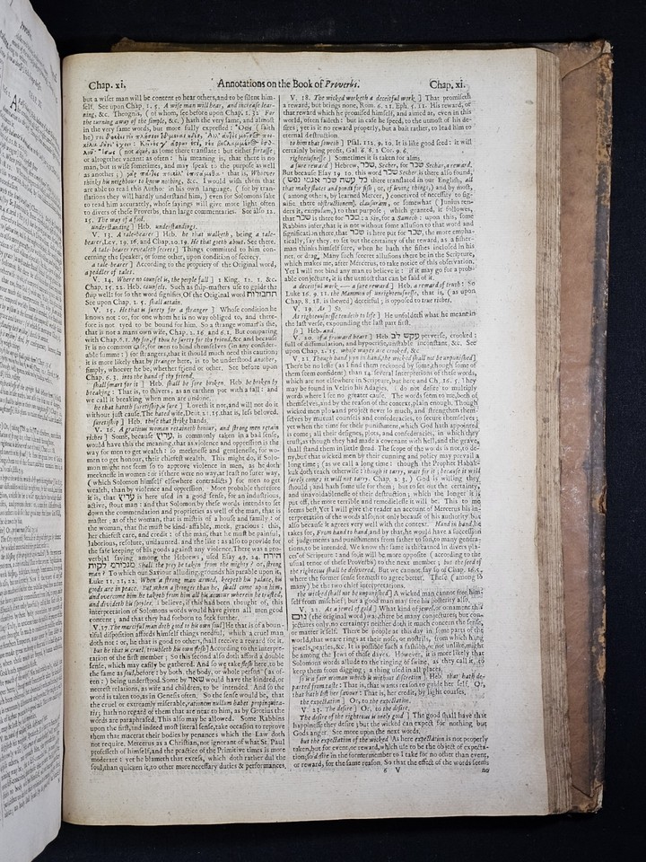 1657 FOLIO Annotations upon all the books of the OLD & NEW TESTAMENT ...