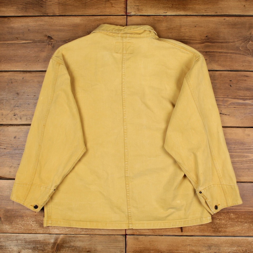 Phenom Jeans Chore Jacket M Mens Yellow Canvas Workwear Barn Coat Field ...