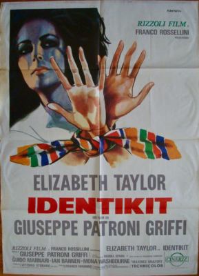 DRIVER'S SEAT IDENTIKIT Italian 2F movie poster 39x55 ELIZABETH TAYLOR ...