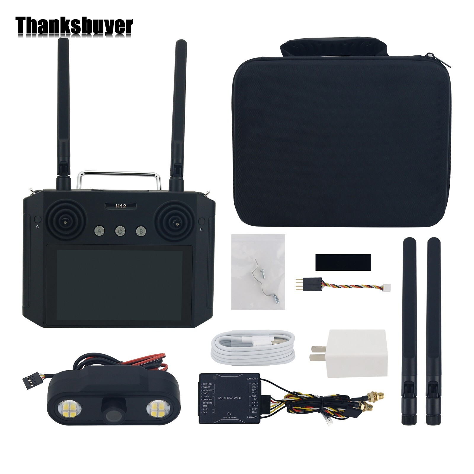 Skydroid H12 RC Receiver Transmitter (3-In-1 Camera) f/ Aerial ...