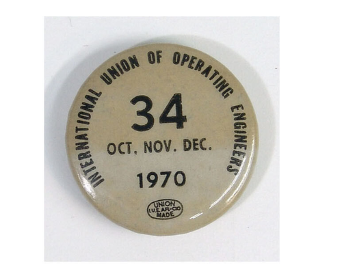 Vintage 1970 IUOE 3/4" Pinback - International Union of Operating ...
