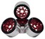 NHX RC 2.2'' Aluminum Beadlock Crawler Wheels Rims - M105 Red/Black ...