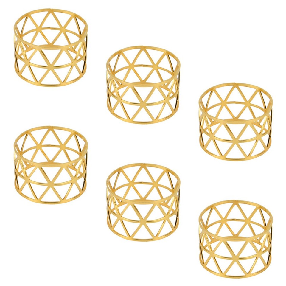 6 Pcs Dinning Table Napkin Holder Party Decorations Adjustable Rings ...