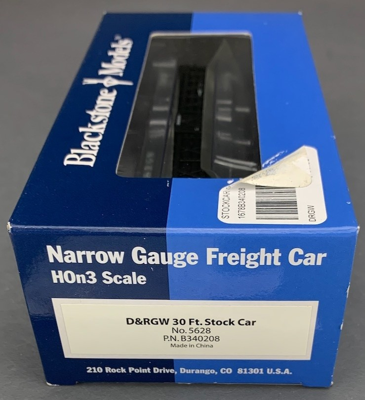 HOn3 Blackstone Models 340208 D&RGW B2/3 Style 30’ Stock Car #5628 ...