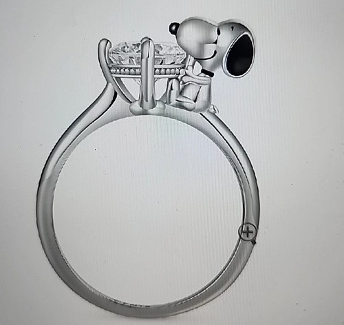 Peanuts Snoopy Hug Ring Size 7 925 Silver | eBay