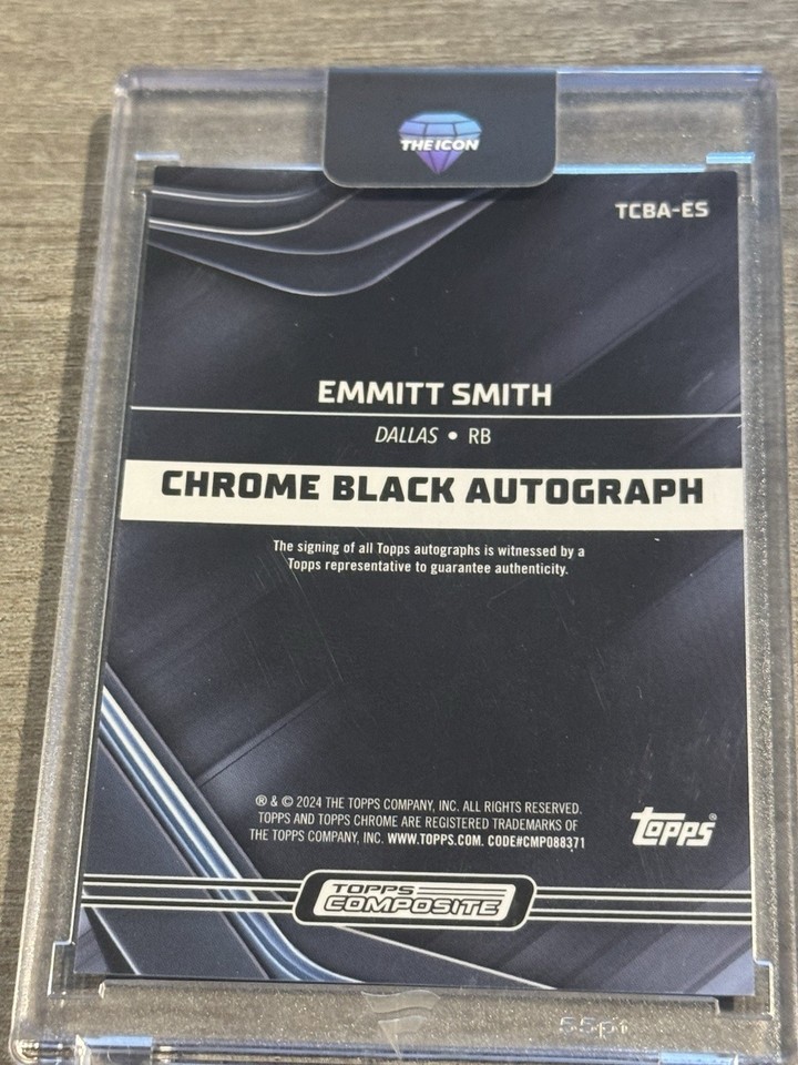 2024 Topps Composite Topps Chrome Black Emmitt Smith On Card Auto Gold ...