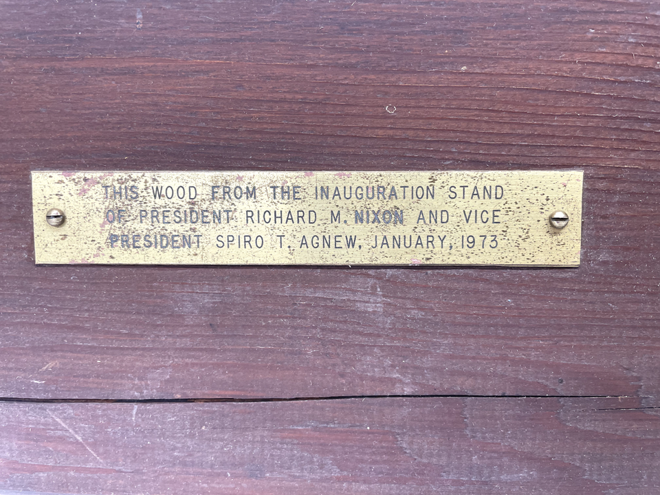 Nixon Presidential Inauguration Stand actual wood piece with added ...