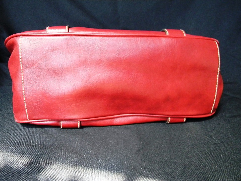 Vintage Liz Claiborne Villager Classic Red Purse w/ Buckle and Accent ...