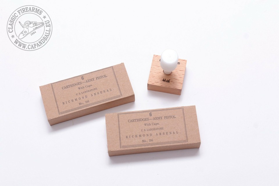 Paper cartridge former .44cal + Richmond Arsenal cartridge boxes .44cal ...