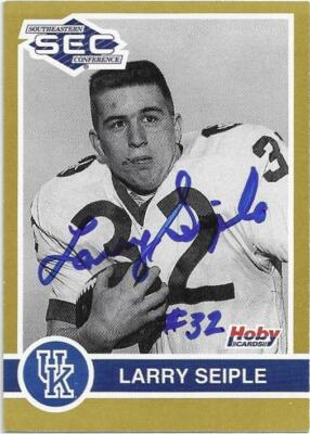 LARRY SEIPLE Autographed Signed 1991 Hoby card #161 Kentucky Wildcats ...
