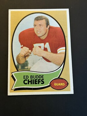 1970 Topps Football #77 Ed Budde EX+ Kansas City Chiefs Michigan St Set ...