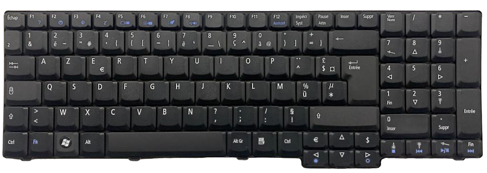 FRENCH keyboard ACER ASPIRE 5335 5535 5735 5735Z 6530 6930 6930G 7000 ...
