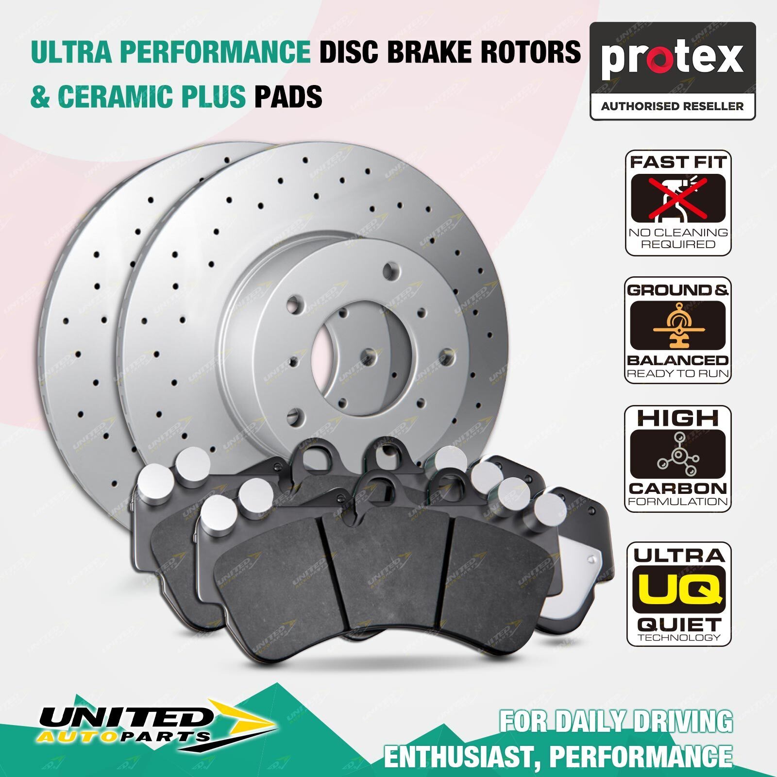 Front Brake Rotors + Pads for Mercedes Benz C180 C200 C230 CLK 200 208 ...