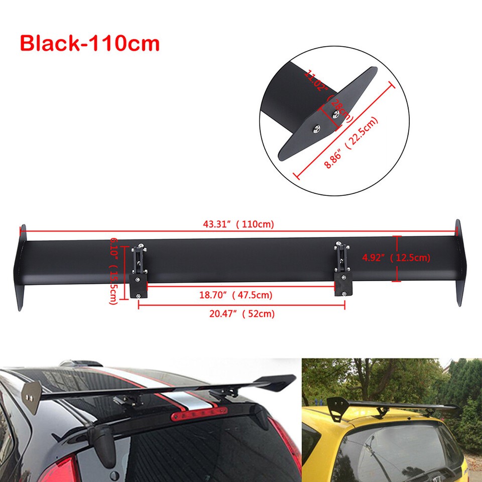 Universal Trunk Rear Racing Spoiler Car Wing Aluminum Adjustable GT ...