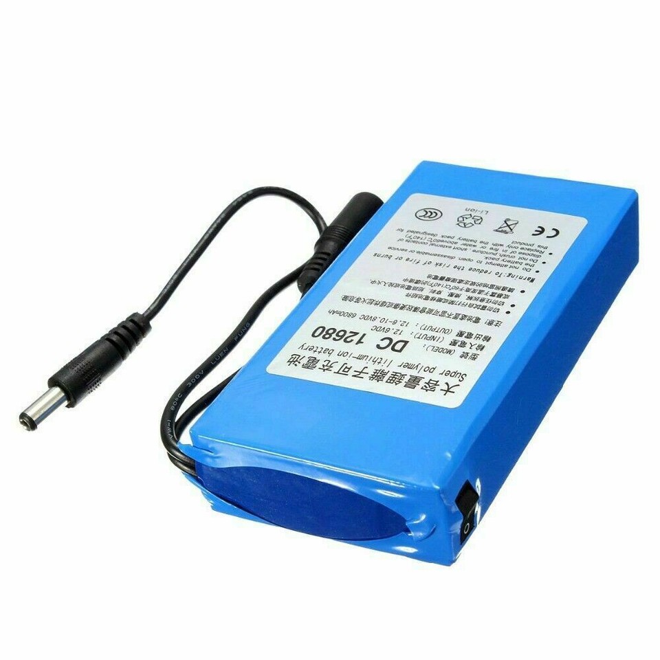 12V DC Rechargeable Lithium-ion Batteries Portable Battery Pack with ...