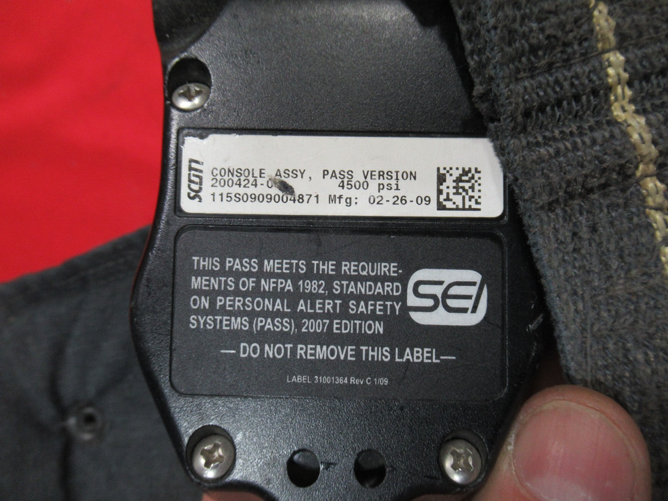 Scott 4.5 AP75 SCBA Air Pak PACK FOR PARTS/REPAIR 4500psi | eBay