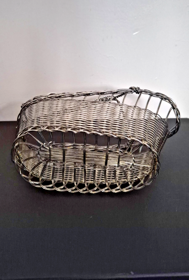 Vintage Wine Bottle Basket Holder Pourer. Wire Metal. Decorative ...