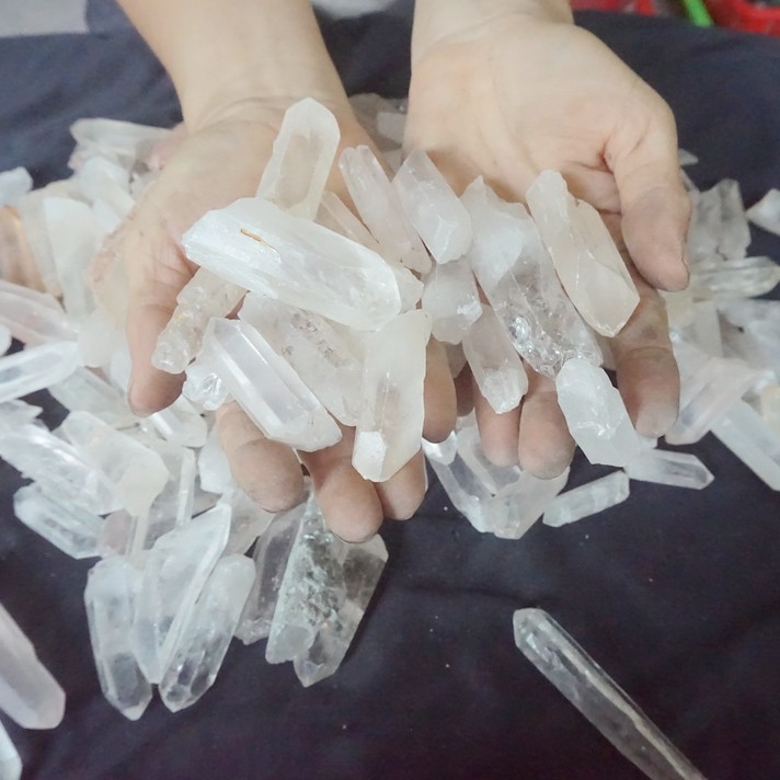 9.8LB 230 Natural Clear Quartz Crystal Points Rough Rock Stone Original ...