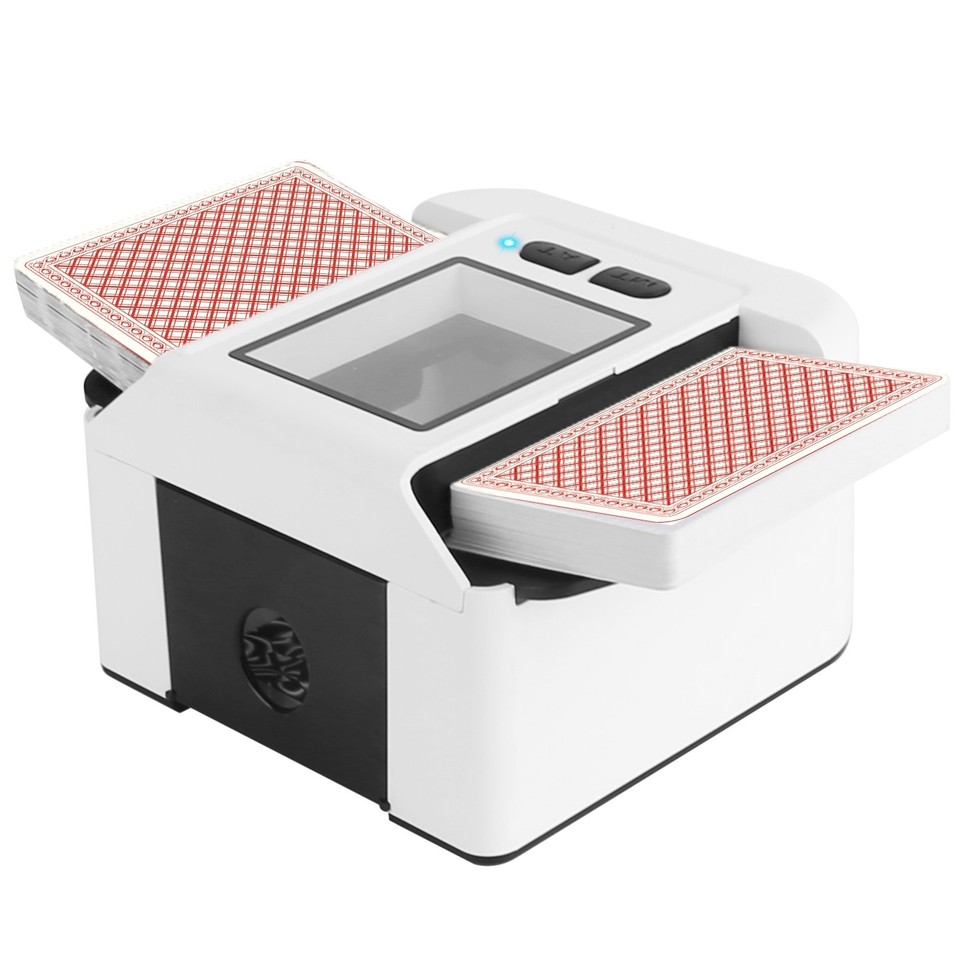 2 Deck Automatic Card Shuffler Professional Card Shuffler Poker UNO ...
