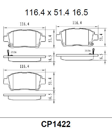 Premier Ceramic Brake Pads To Suit Bendix DB1422 DB1422 | eBay Australia