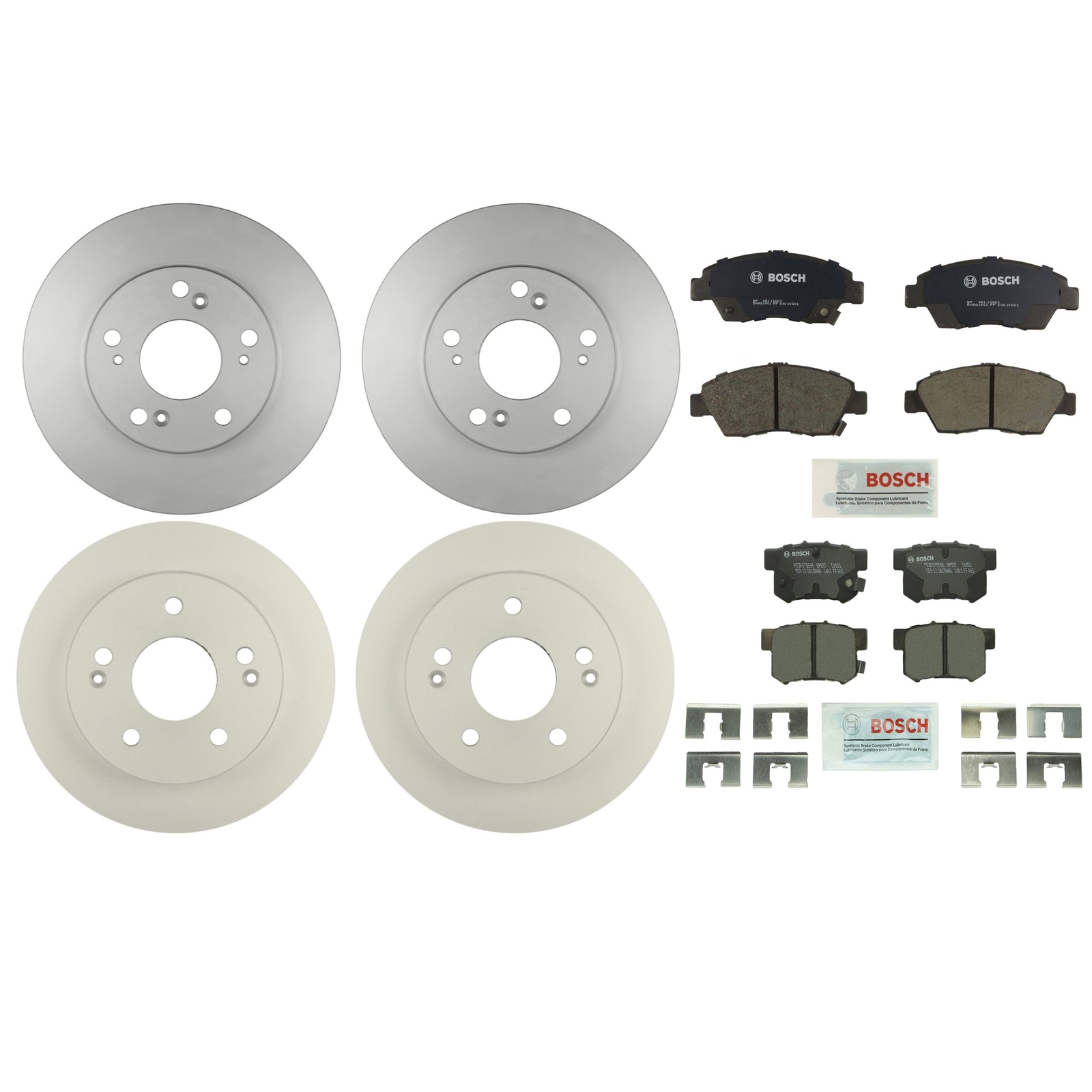 Bosch Front 261mm & Rear 259mm Disc Rotors Semi-Met Pads Brake Kit For ...