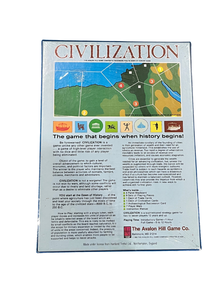 Civilization Avalon Hill RARE SEALED Bookcase Game | eBay