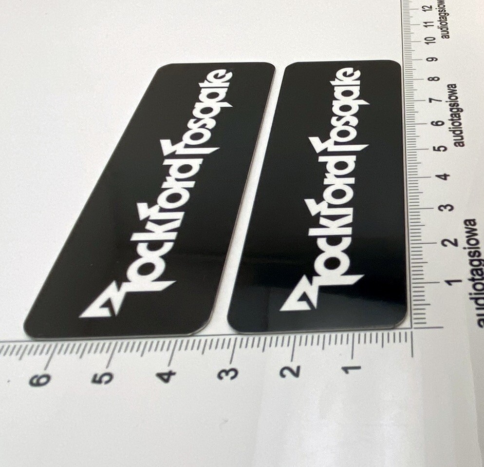 Rockford Fosgate Speaker Badge Logo Custom Made Aluminum Pair Black ...