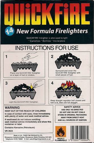 Firelighters Quickfire BULK BBQ Camping Oven Fire Lighters Long Burn ...