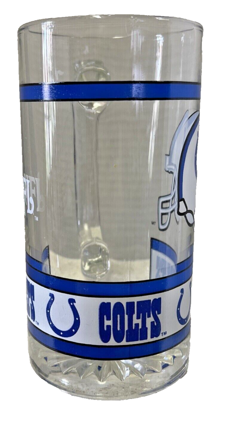 Colts, Indianapolis NFL Vintage Heavy Glass Bar Beer Mug Helmet Star ...