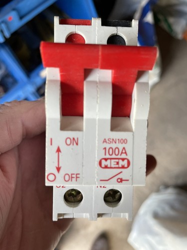 MEM Main Switch 100 Amp Double Pole 100a ASN100 for sale online | eBay