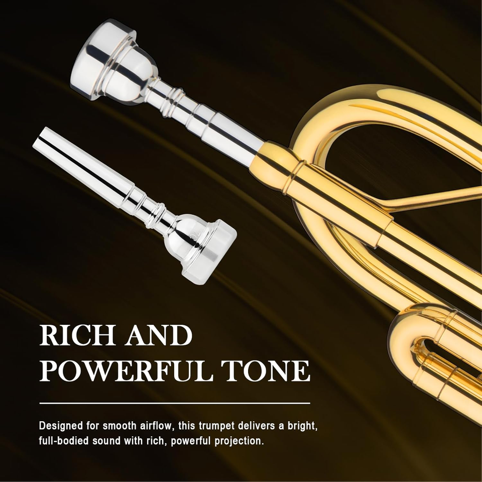 Bb Standard Trumpet, Student Trumpet Set for Beginner, Brass Trumpet ...