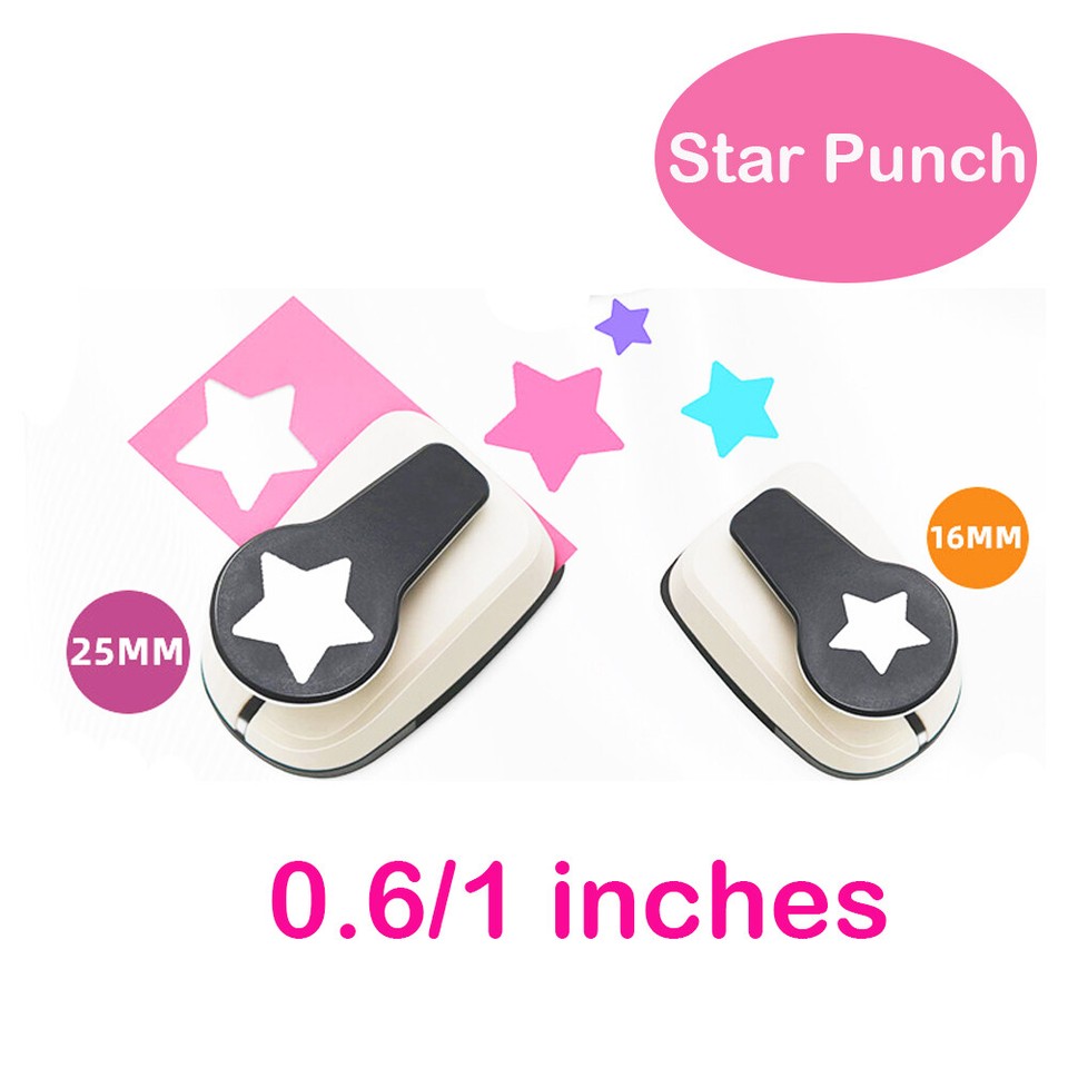 0.6/1 Inch Star Punch, Star Hole Paper Punch Hole Puncher Shape Punches ...