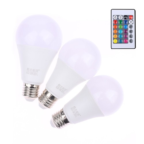 E27 220V RGB LED Light Bulb IR Remote Control Changeable Colorful Bulb ...