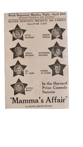 Broadway herald for Mamma's Affair by Rachel Barton Butler April 1920 ...