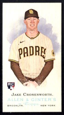 JAKE CRONENWORTH 2021 Topps Allen & Ginter Rookie Mini Design Variation ...