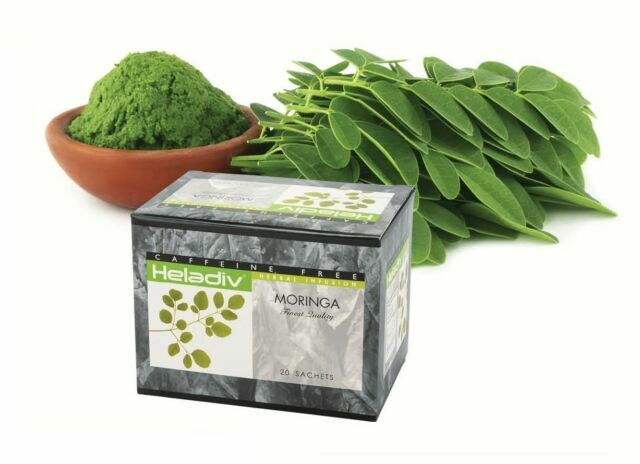 Moringa Tea Bags Herbal TISANE by Heladiv Caffeine 20 Sachets for sale ...