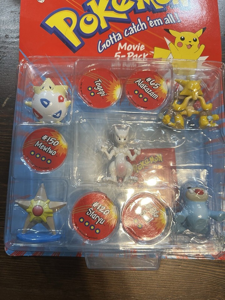 POKÉMON MOVIE 5 Pack BATTLE DISCS Togepi Alakazam Mewtwo Staryu Seel ...