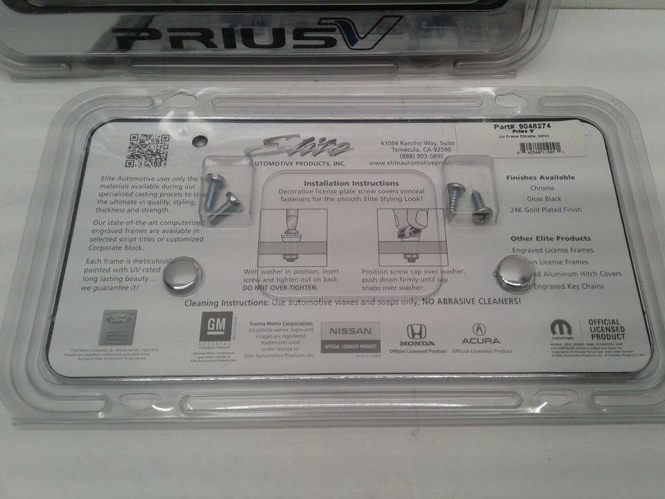 Metal Toyota Prius License Plate Trim Ring Frame Cover | eBay