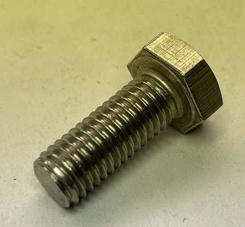 M10-1.50x25mm Stainless A2-70 Steel Coarse Thread Metric Hex Cap Screw ...