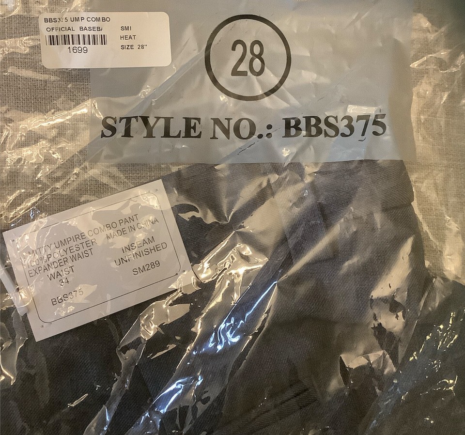 Smitty Umpire Combo Pant Size 34 waist gray | eBay